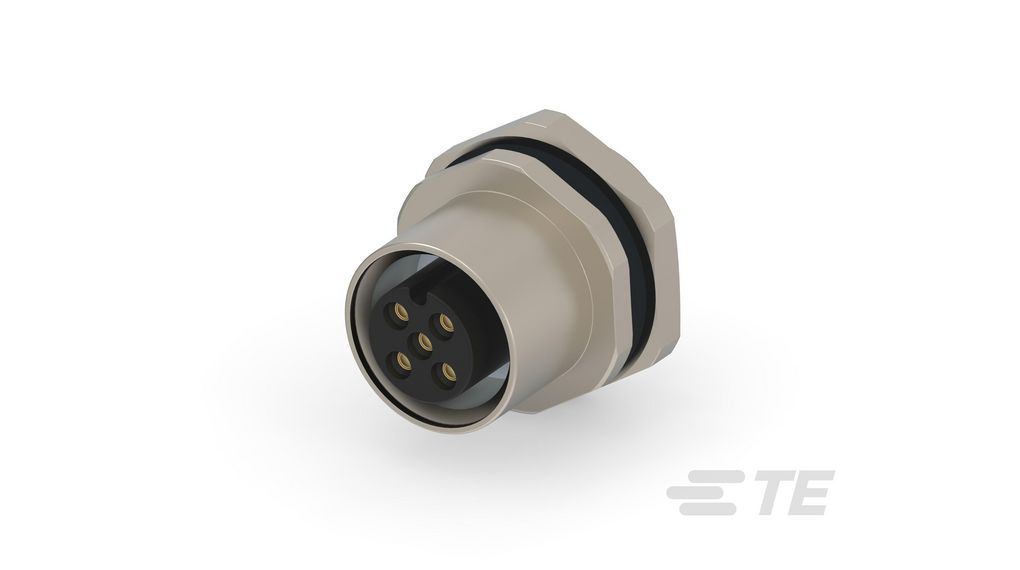 T4171310003-001 | TE Connectivity - AMP M12 Front Mount Female A 3P 0 ...